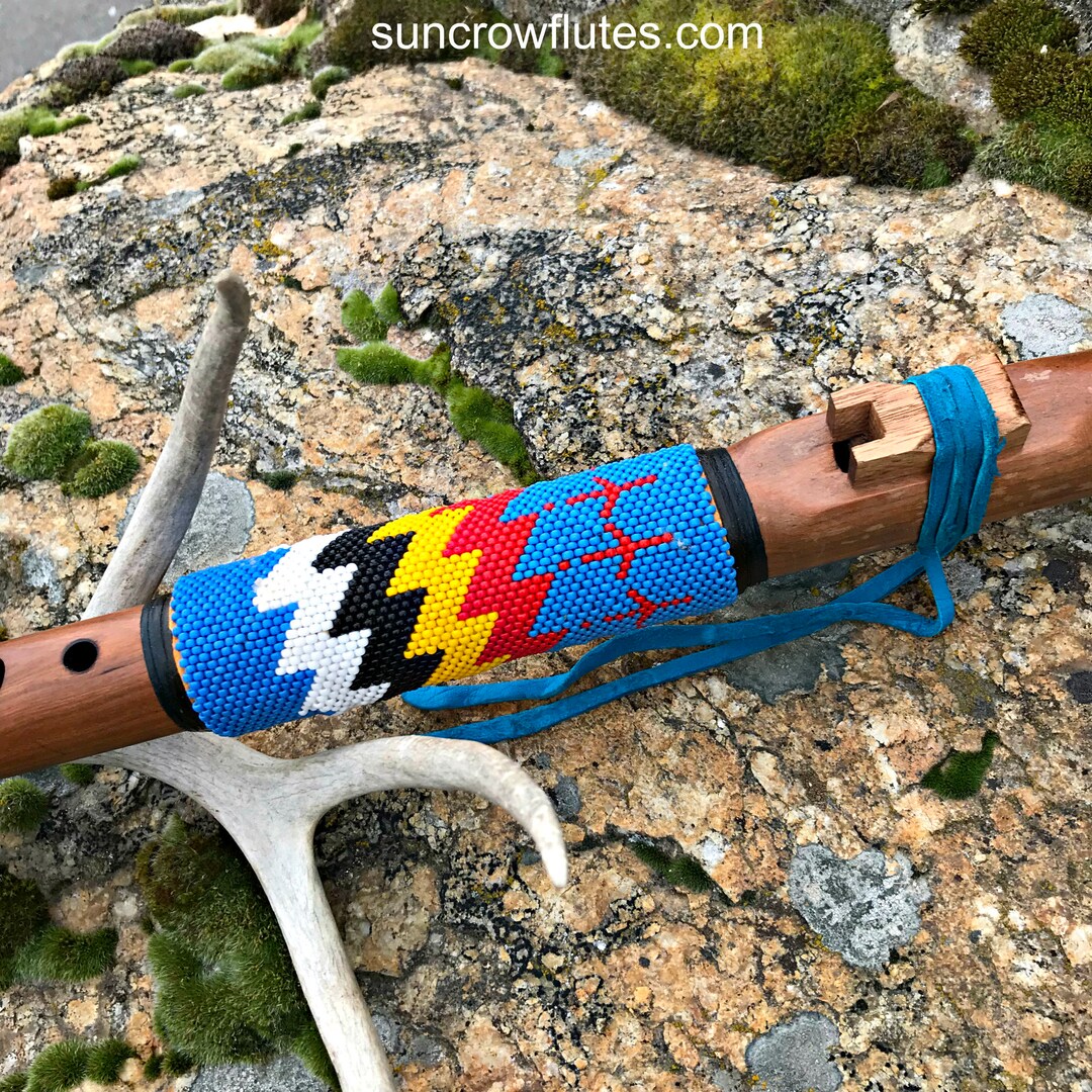 Native Beaded Flute - Etsy