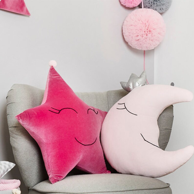 Moon Pillow Handmade Cushion Crescent Soft Moon Moon | Etsy