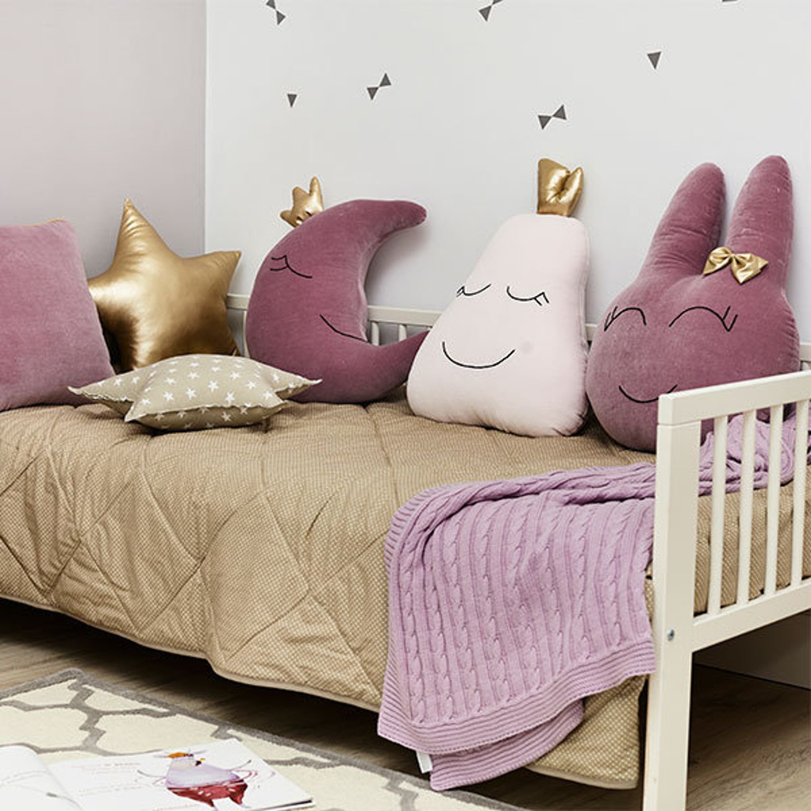 Moon Pillow Handmade Cushion Crescent Soft Moon Moon - Etsy