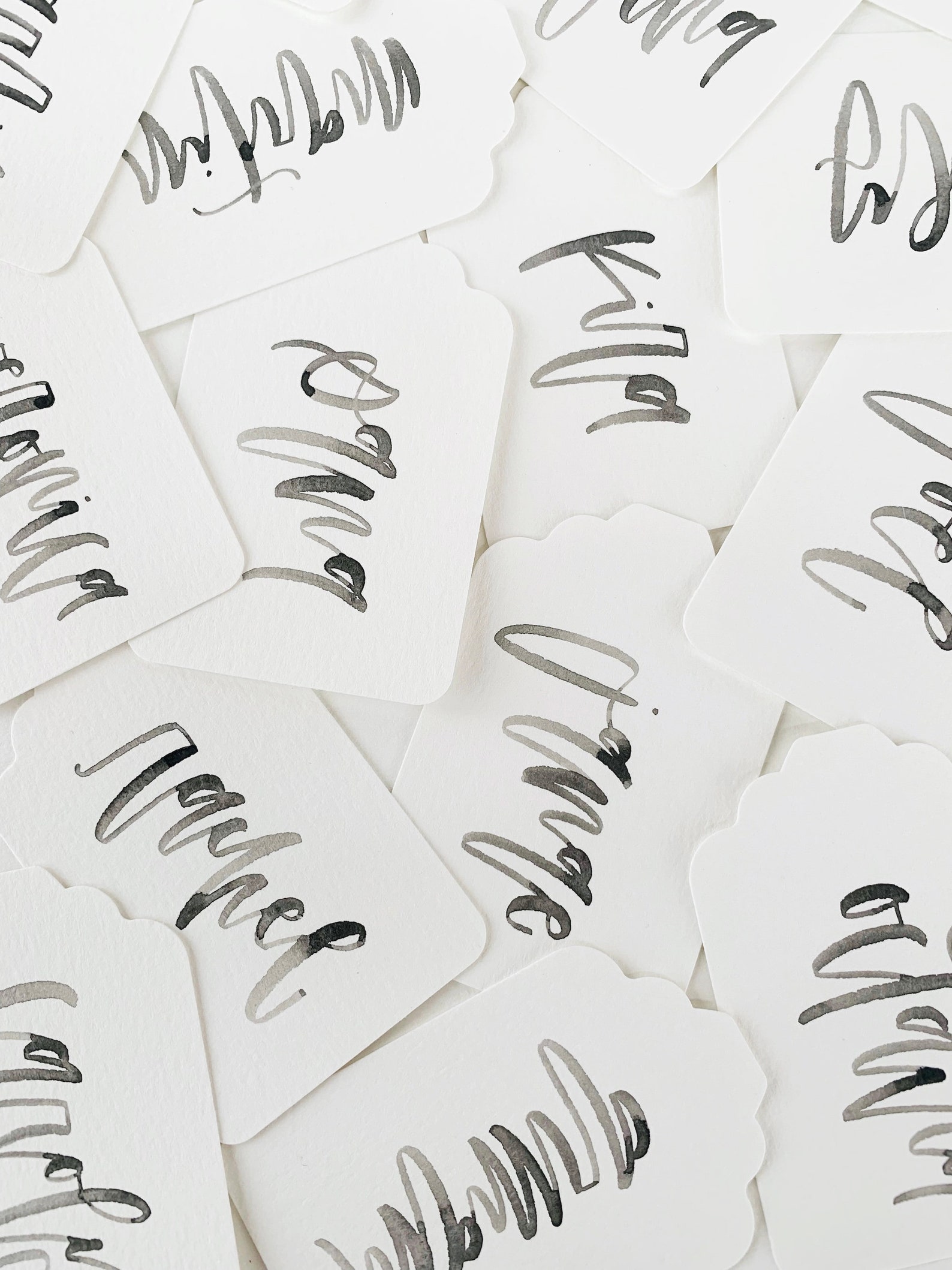 Handwritten Gift Tags white Cardstock With Watercolor - Etsy