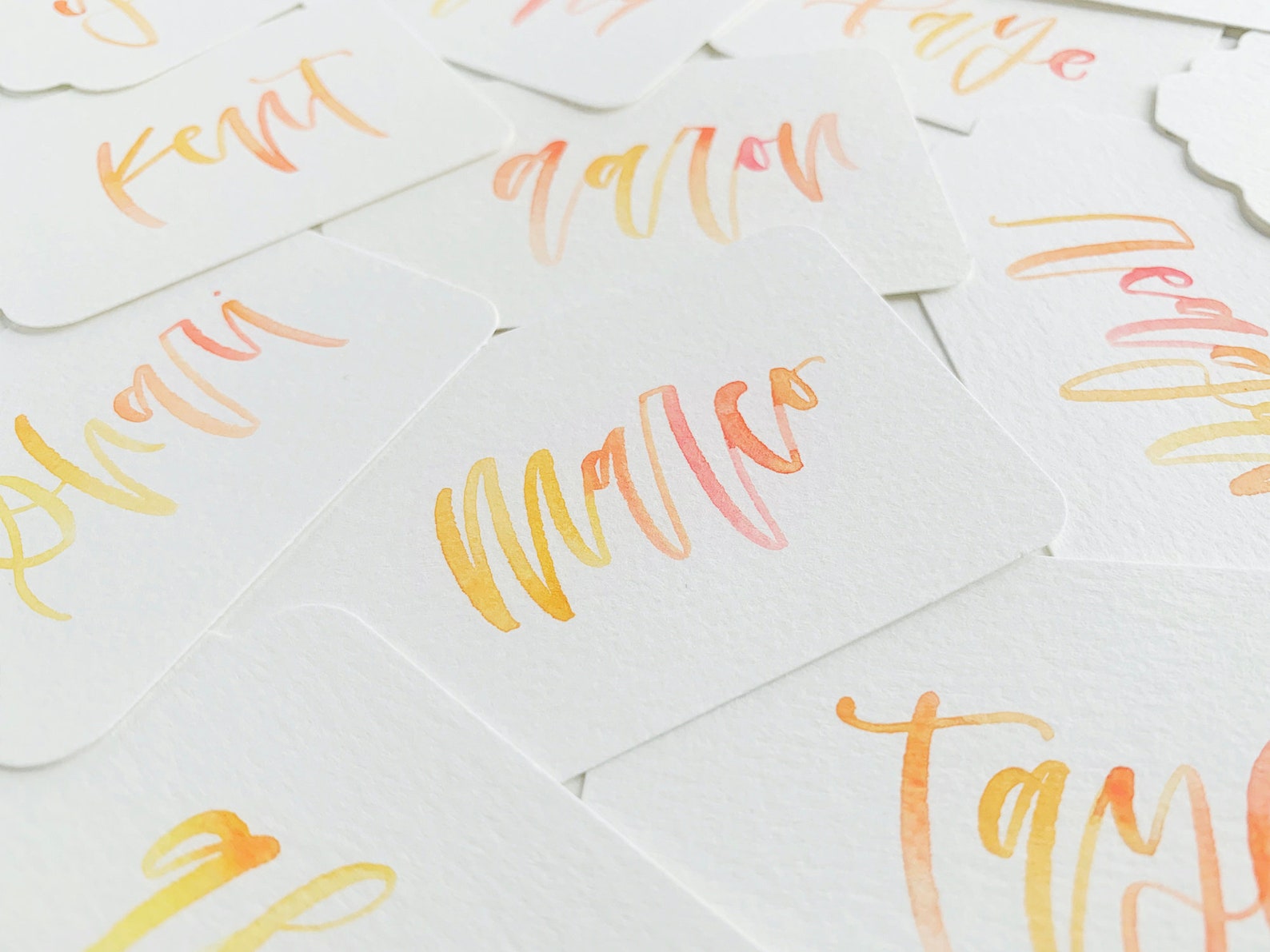 Handwritten Gift Tags white Cardstock With Watercolor - Etsy
