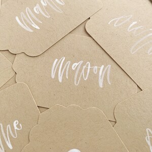 Handwritten Gift Tags (kraft Paper Cardstock With White Ink Lettering ...