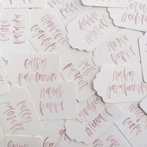 Handwritten Gift Tags (white Cardstock With Watercolor Lettering ...
