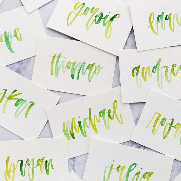 Watercolor Place Cards - Etsy