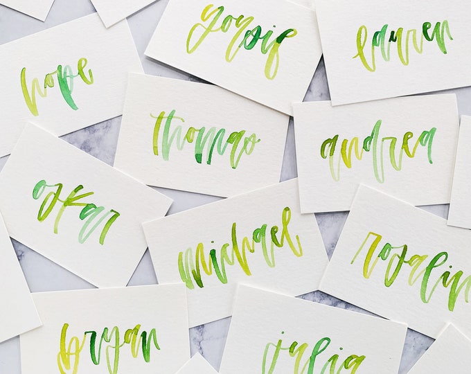 Watercolor Place Cards - Etsy