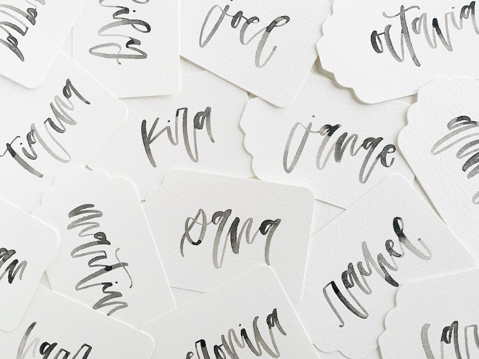 Handwritten Gift Tags white Cardstock With Watercolor - Etsy