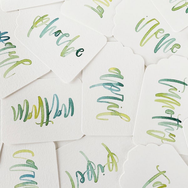 Calligraphy Tags - Etsy