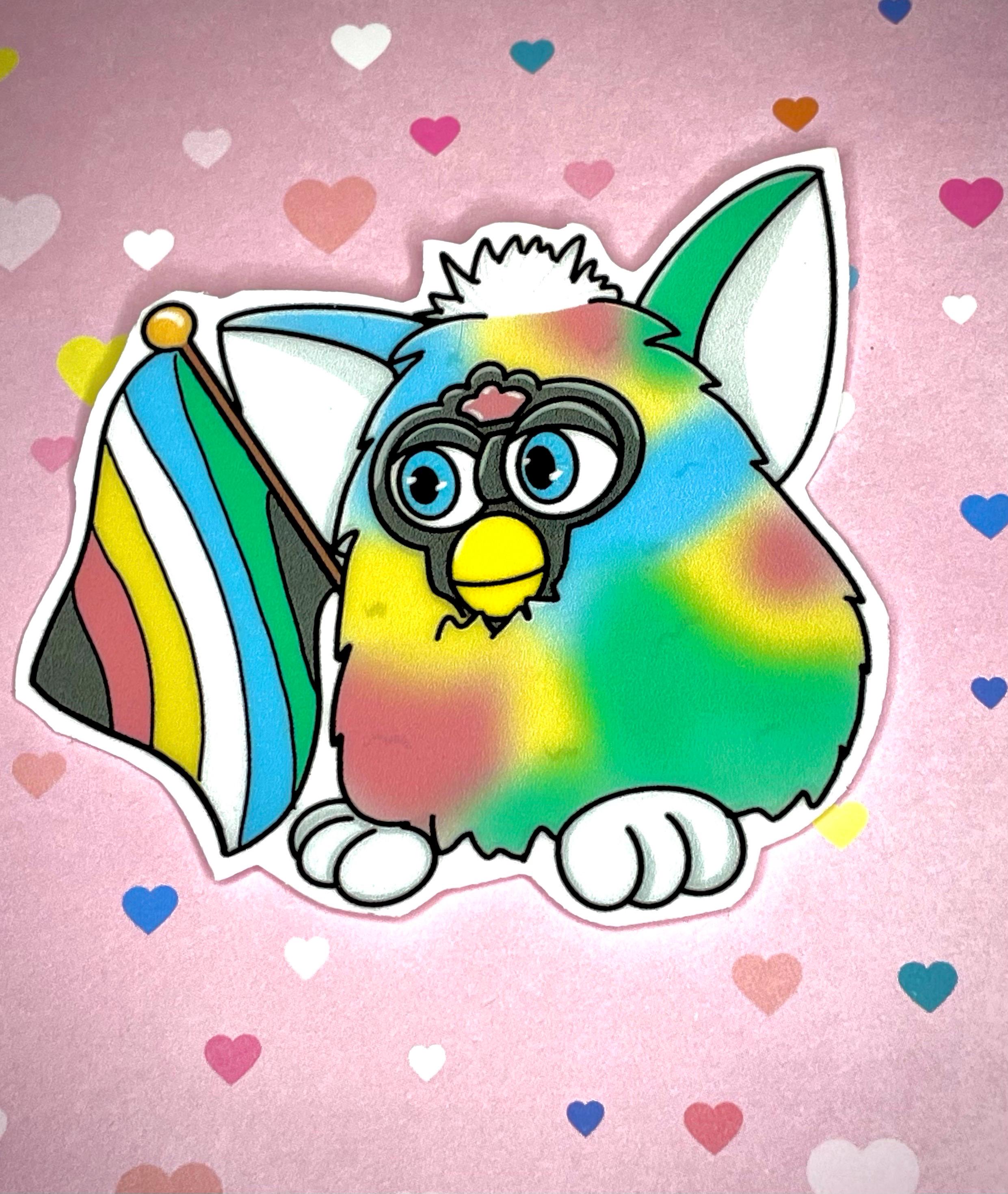 Pride Flag Furby Stickers - Etsy