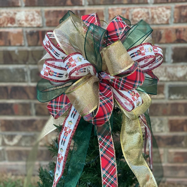 Ribbon Bow Tree Topper - Etsy