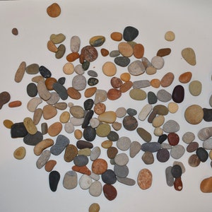 1 Pound SMALL Flat Rocks, Under 1 Inch, Round and Skinny finger Shapes ...