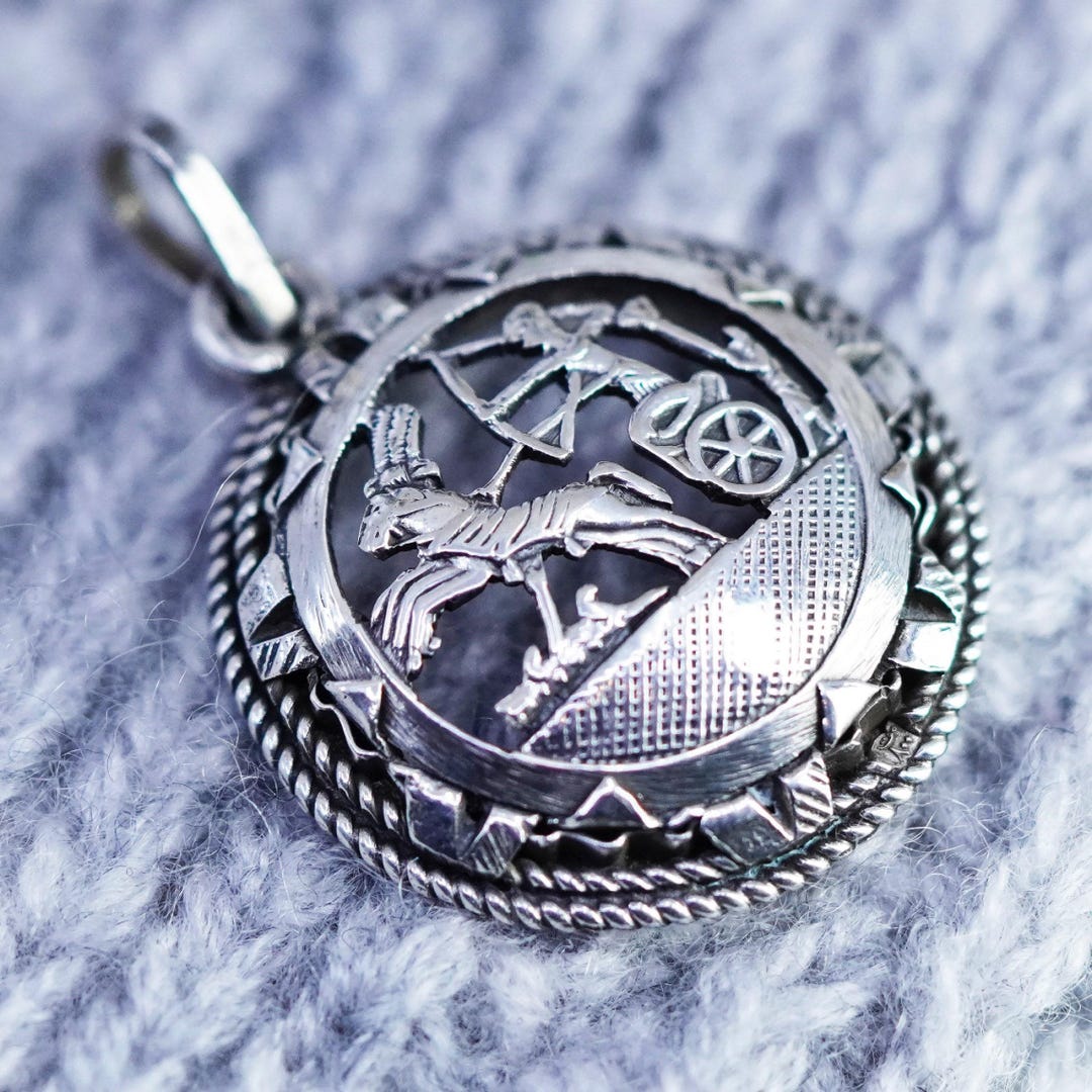 Ancient Greek Sterling Silver Handmade Charm, 925 Slam Scythed Chariot ...
