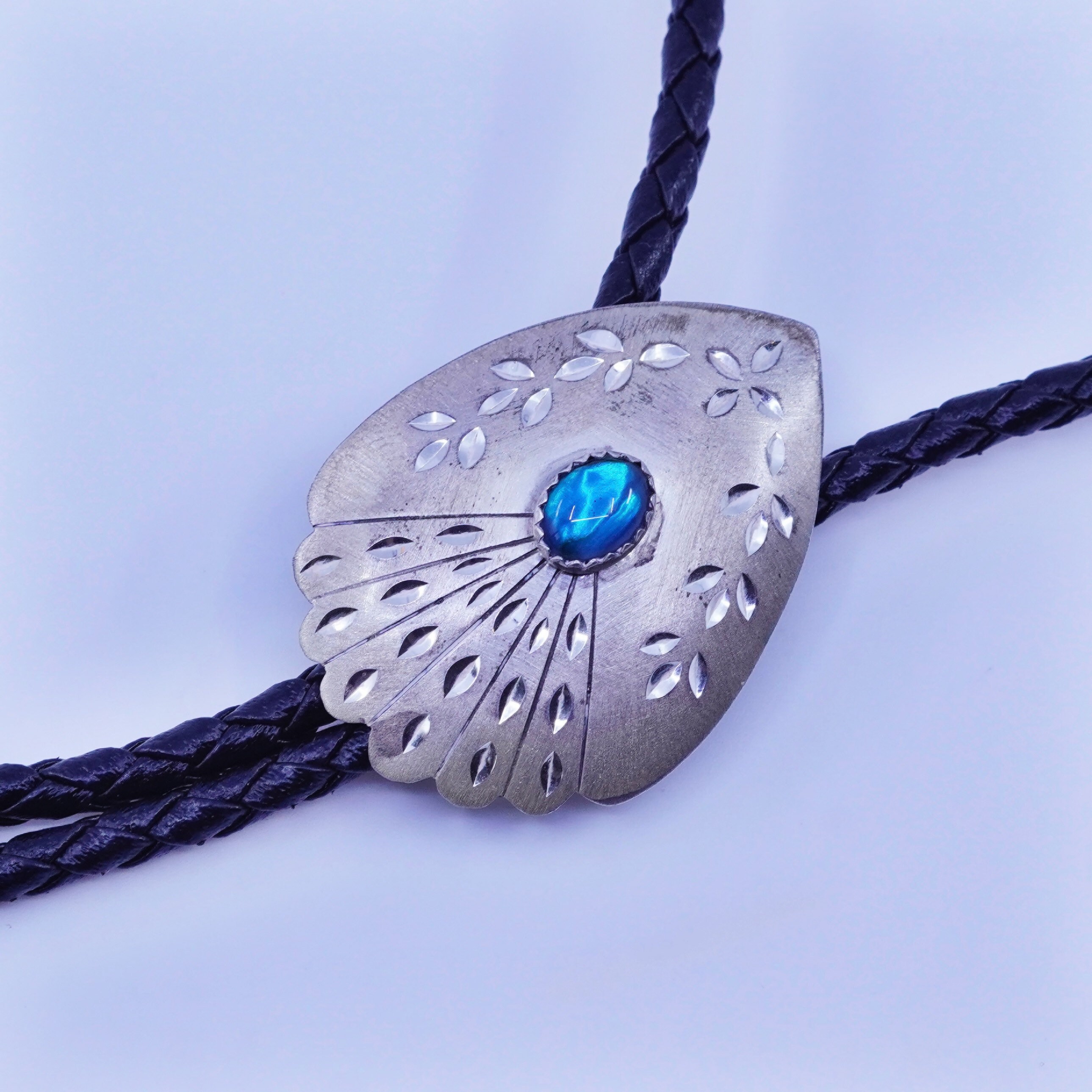 32”, Native American Navajo Bennett Pat Pend 925 Sterling 32”, Native American Navajo Bennett Pat Pend 925 Sterling