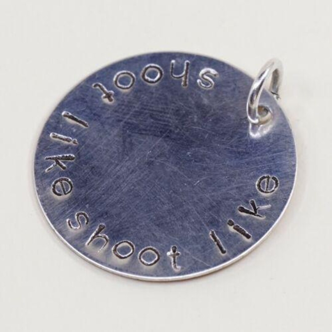Vtg Sterling Silver Handmade Pendant, 925 Tag Charm “shoot Like Shoot ...