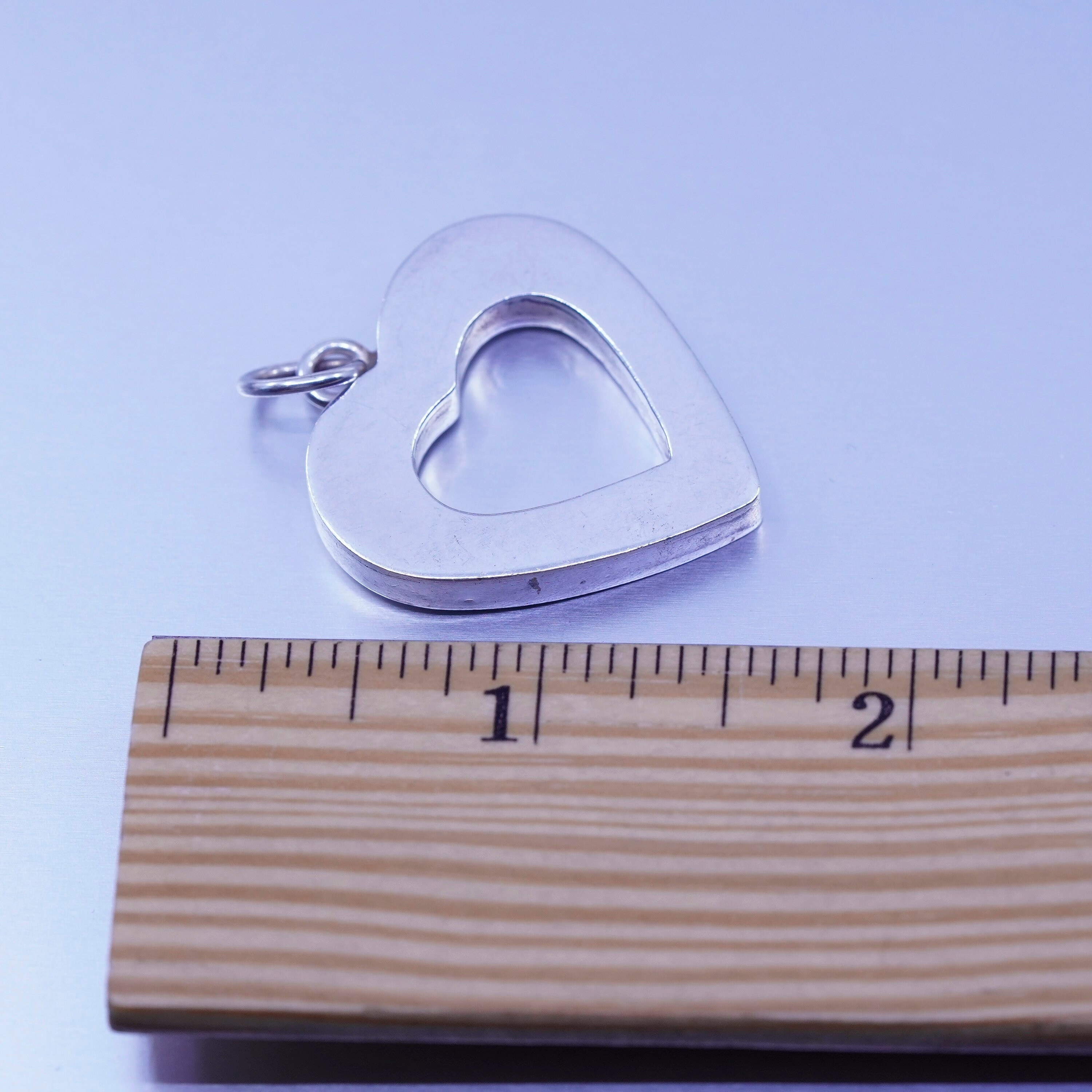 Antique Sterling 925 Silver Heart Pendant Stamped 925 - Etsy