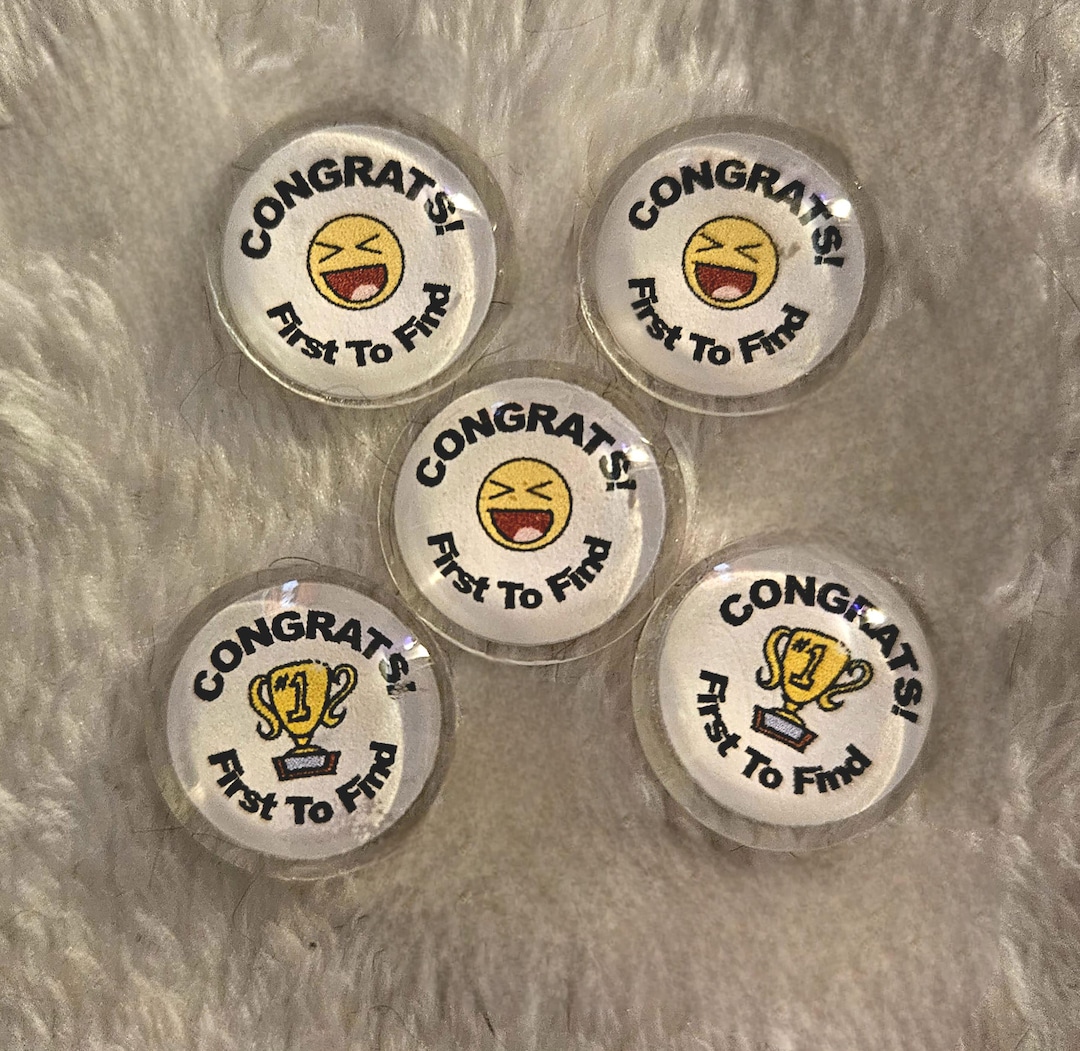 FTF First to Find Geocaching Geostones Magnets Pins - Custom Swag Prize ...