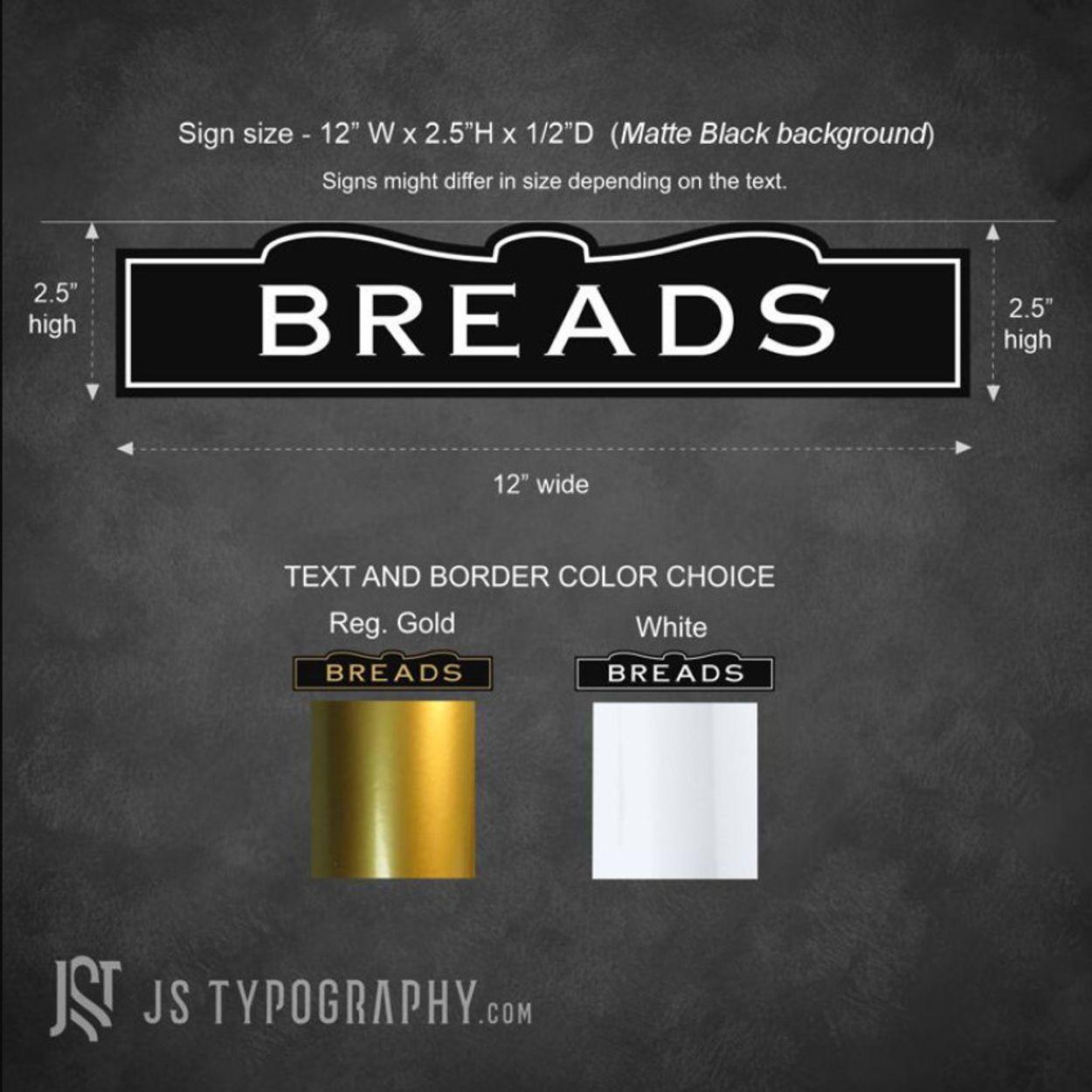 Customizable Retail Shelf Signs, Matte Black Foam Core, Restaurant ...