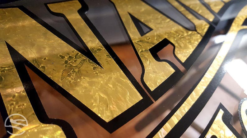 Gold Leaf Custom Vinyl Decal: Personalized Storefront Gold Sign - Etsy
