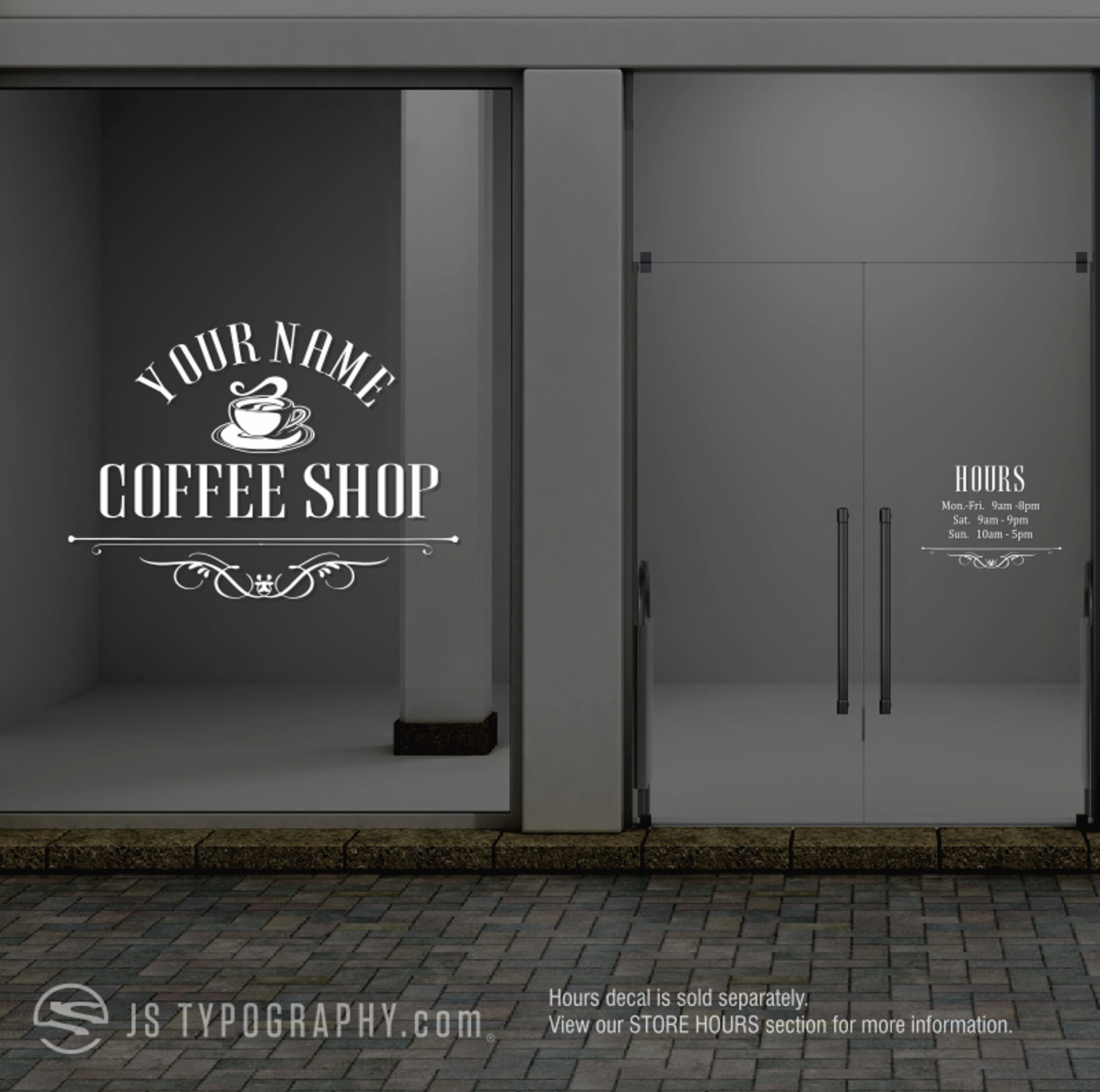 Storefront Window Decals Custom Window Decals Custom Coffee - Etsy