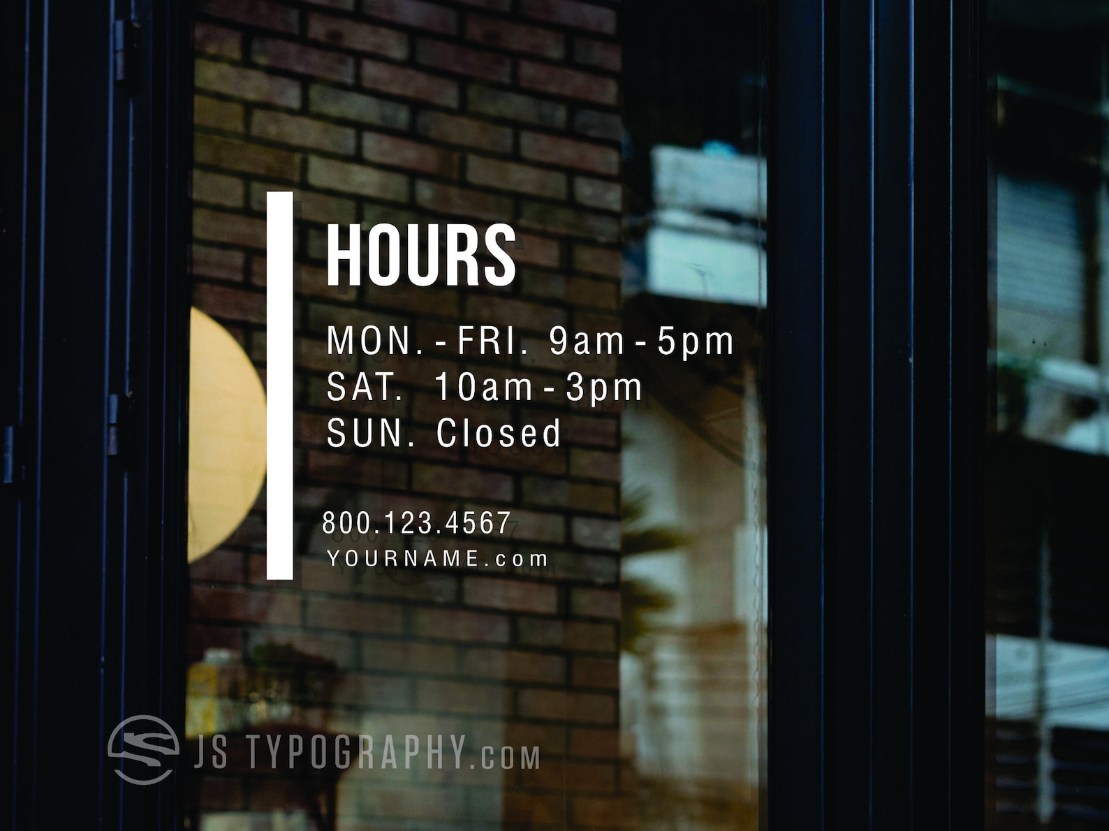 Custom Store Hours Decals, Business Hours Decals, Store Hours Decals ...