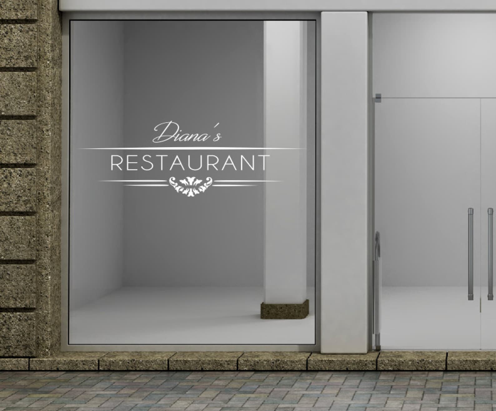 Storefront Window Decal Personalized Logo Decal | Etsy