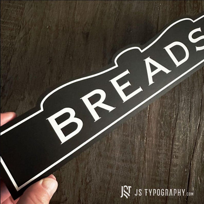 Customizable Retail Shelf Signs, Matte Black Foam Core, Restaurant ...