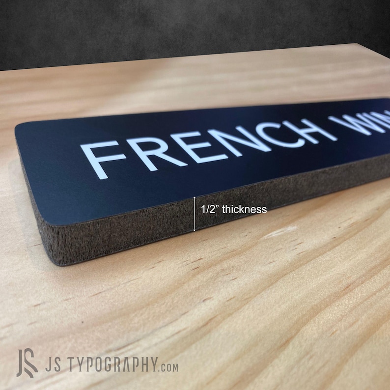 Rack and Shelf Personalized Label Signs, Wine Shelving Signage, Custom ...
