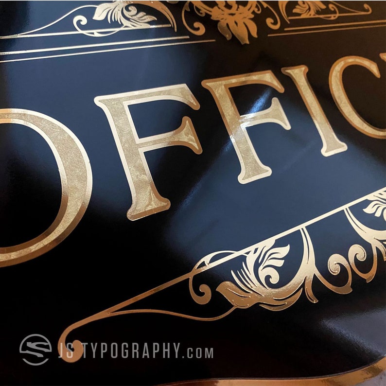 Gold Leaf Decals Gold Leaf Lettering Gold Window Decals | Etsy