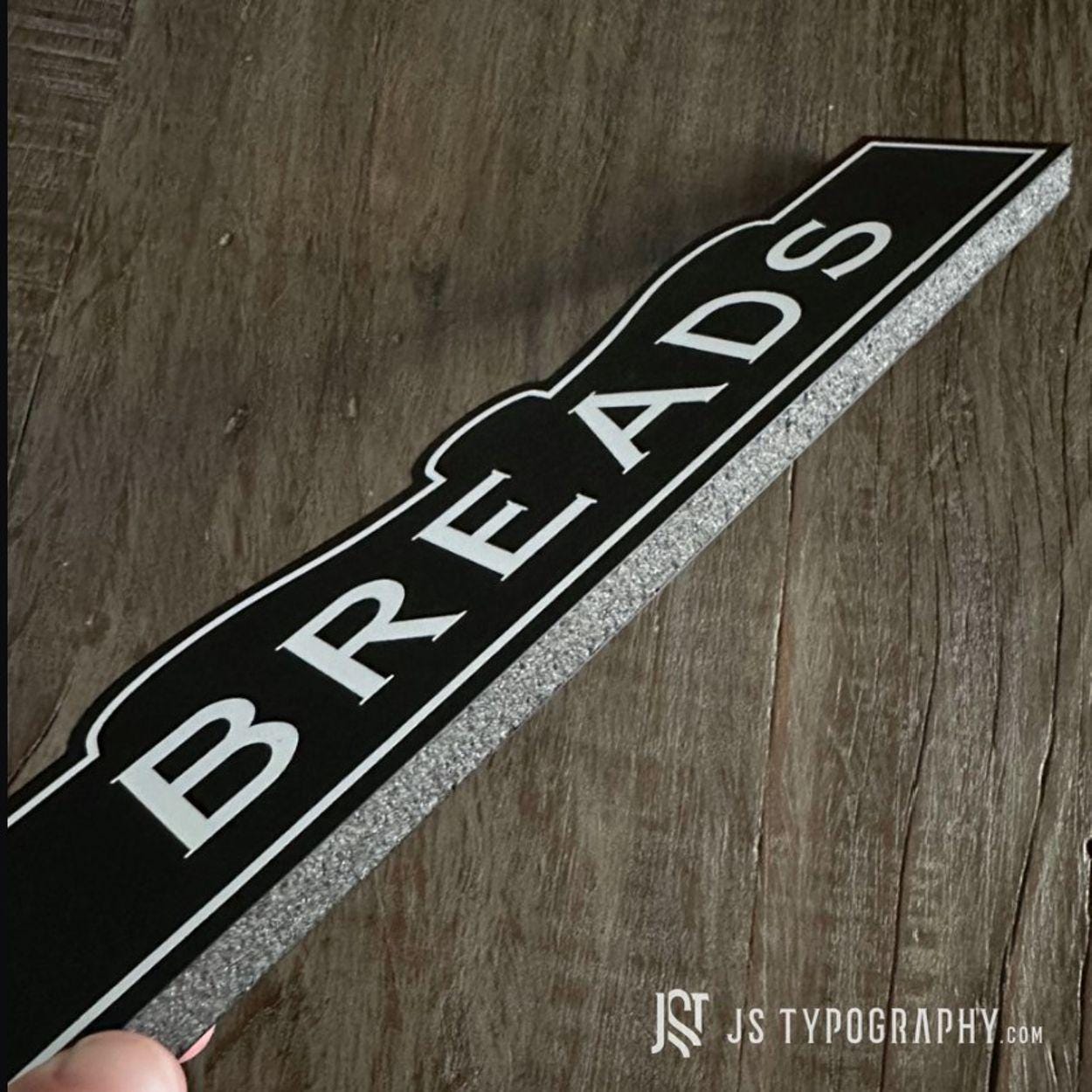 Customizable Retail Shelf Signs, Matte Black Foam Core, Restaurant ...