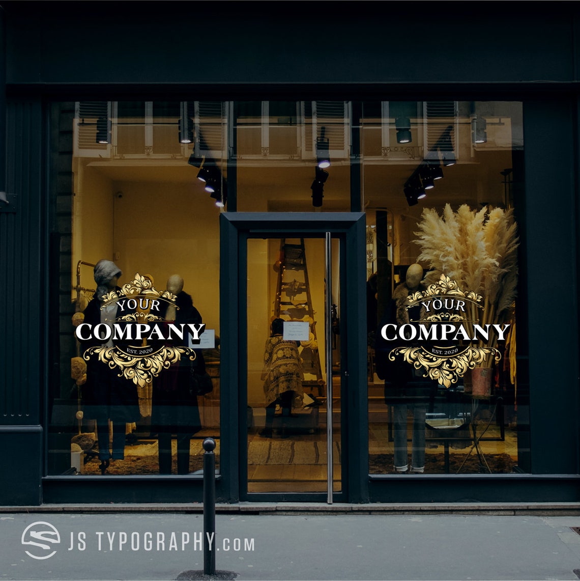Custom Gold Leaf Storefront Window Decal: Business Signage - Etsy