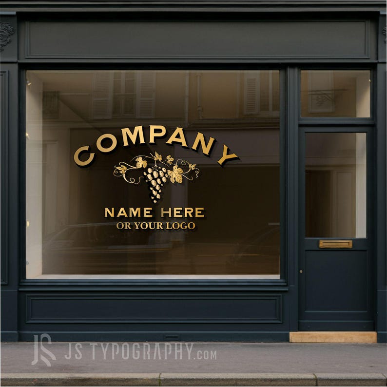 Custom Gold Vinyl Window Decal, Storefront Lettering - Etsy
