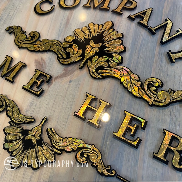 Gold Leaf Lettering - Etsy