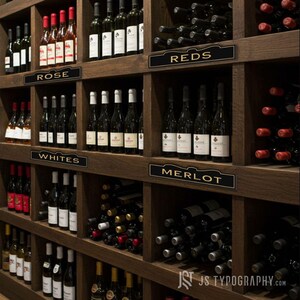 Customizable Retail Shelf Signs, Matte Black Foam Core, Restaurant ...