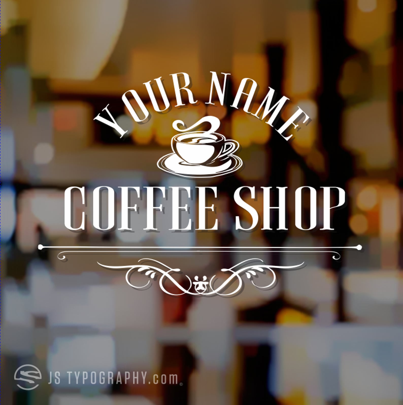 Storefront Window Decals Custom Window Decals Custom Coffee | Etsy