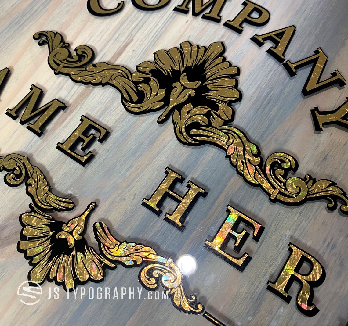 Gold Leaf Decals Gold Leaf Lettering Gold Leaf Window | Etsy