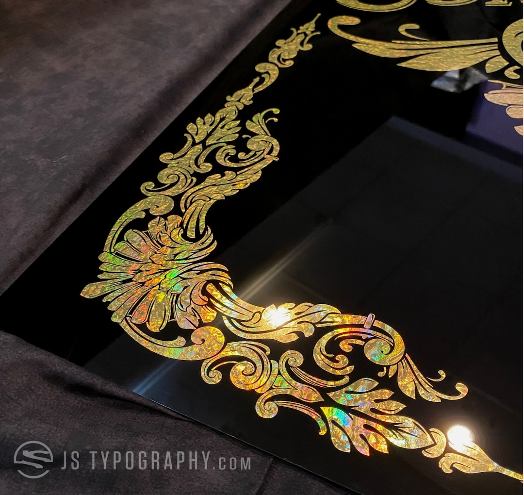 Gold Leaf Corner Decals, Ornamental Corners, Gold Corner Decals, Gold ...