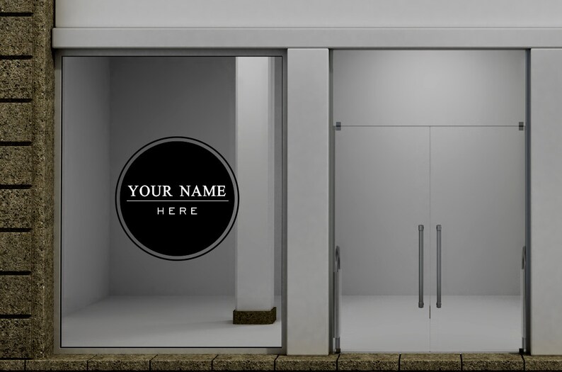 Custom Window Decal Personalized Logo Decals Store Glass - Etsy