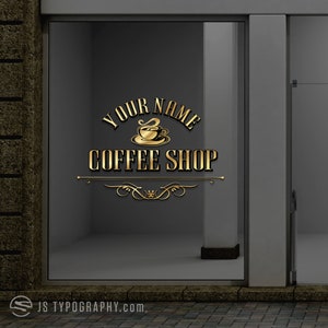 Custom Gold Leaf Window Decal: Vintage Storefront Sign - Etsy