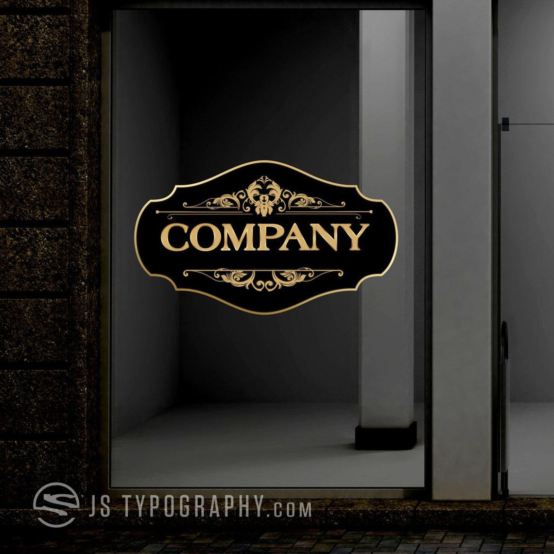 Gold Leaf Decals Gold Leaf Lettering Gold Window Decals | Etsy