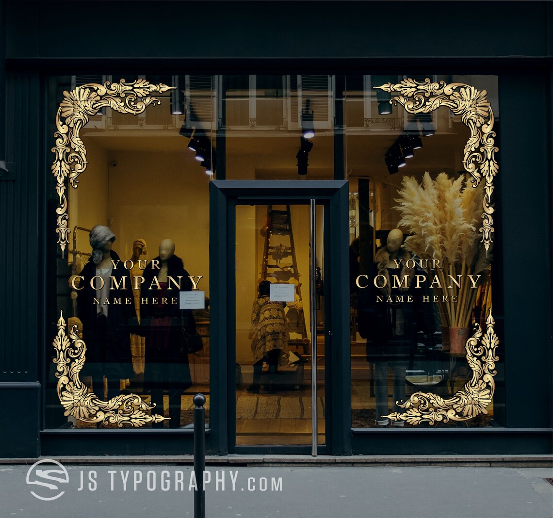 Gold Leaf Corner Decals Ornamental Corners Gold Corner - Etsy