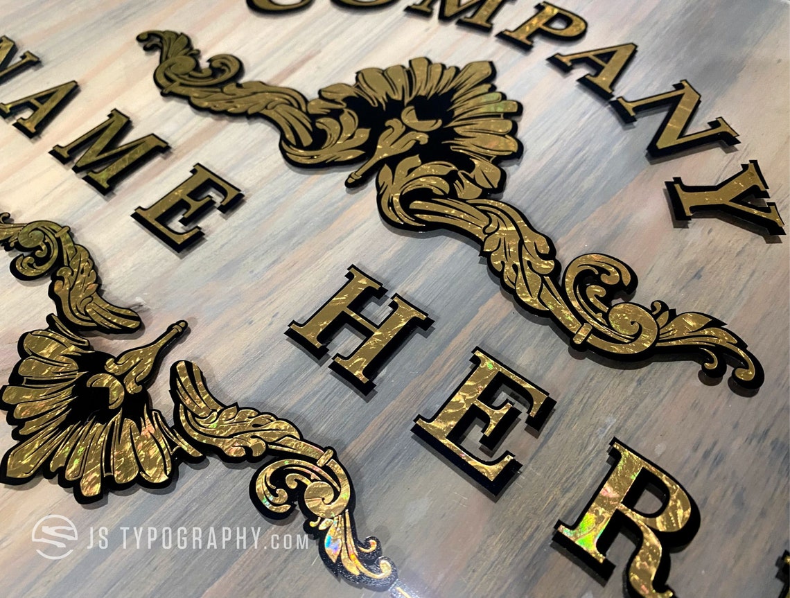 Gold Leaf Decals Gold Leaf Lettering Gold Leaf Window - Etsy