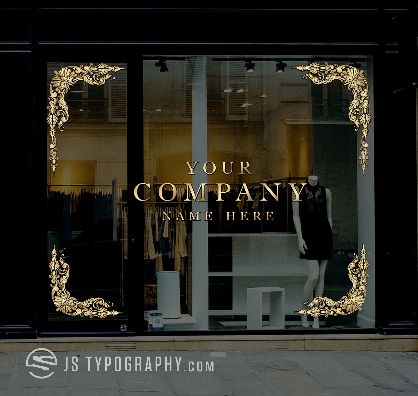 Gold Leaf Corner Decals Ornamental Corners Gold Corner - Etsy