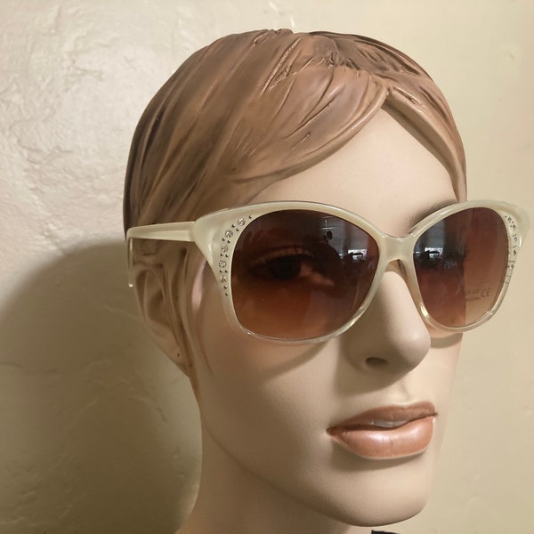 Rhinestones Cat Eye Sunglasses Etsy