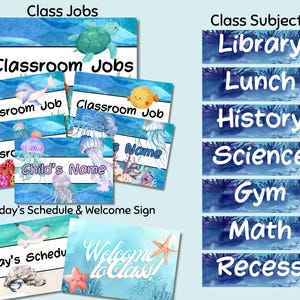 DIGITAL Sea Themed Classroom Decor Bundle, Teachers, Sea Classroom ...
