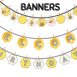 DIGITAL Bee Themed Classroom Decor Bundle, Classroom Decoration, Bee ...