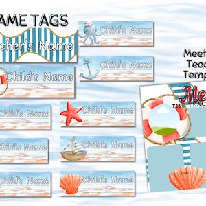 DIGITAL, Nautical Themed Classroom Decor Bundle, Classroom Decorations ...