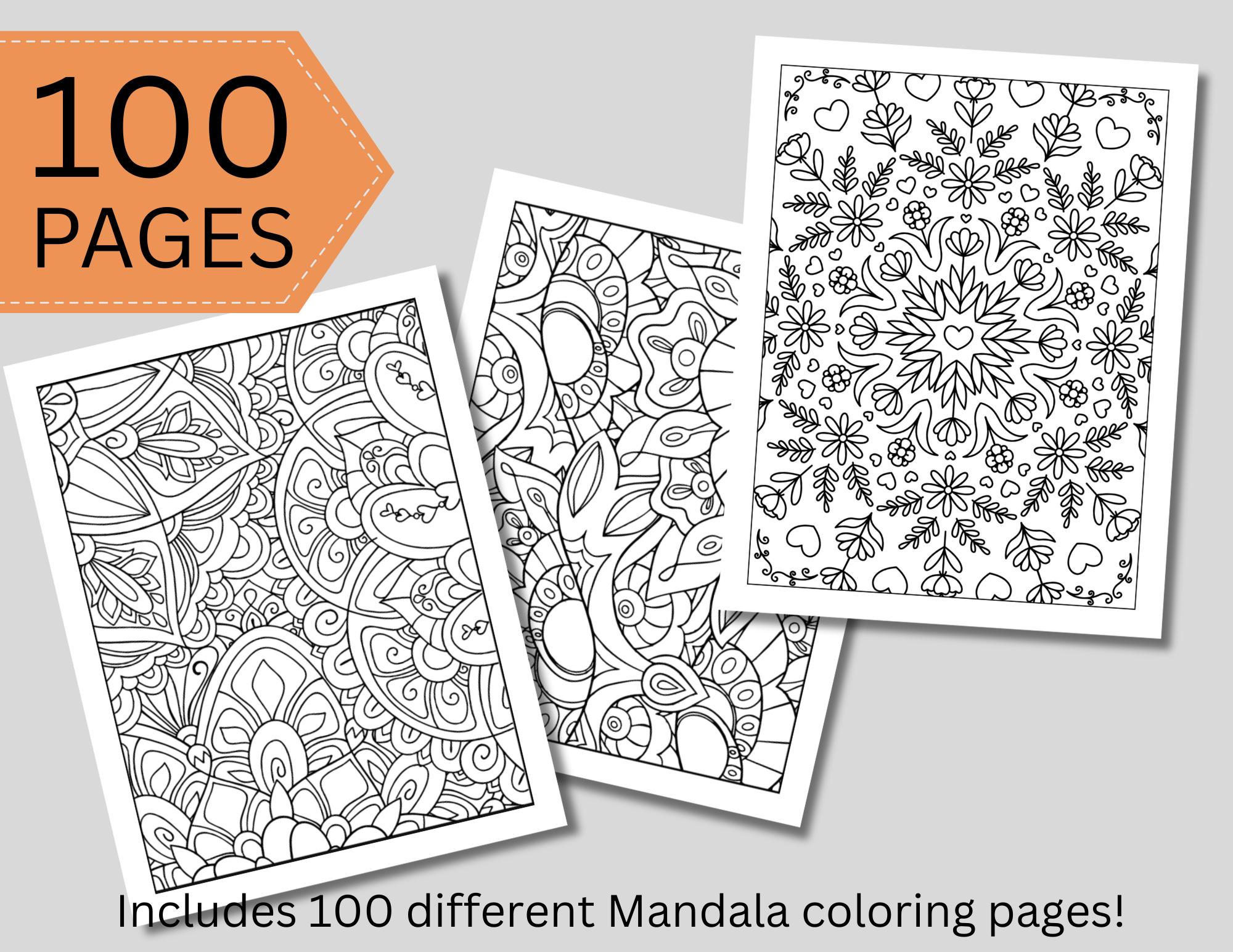 Printable Coloring Book, Digital Coloring Books, Mandala Coloring ...