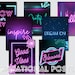 DIGITAL Neon Themed Classroom Decor Bundle, Classroom Decorations, Neon ...