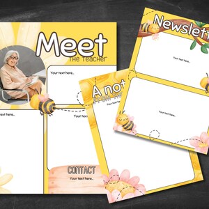 DIGITAL Bee Themed Classroom Decor Bundle, Classroom Decoration, Bee ...