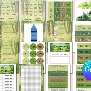 Jungle Themed Classroom Decor Bundle, Teachers, Jungle Class Decor ...