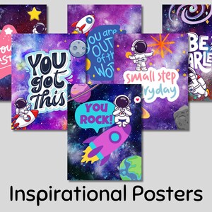 Space Theme Classroom Decor Bundle, Teacher Organization Printables ...